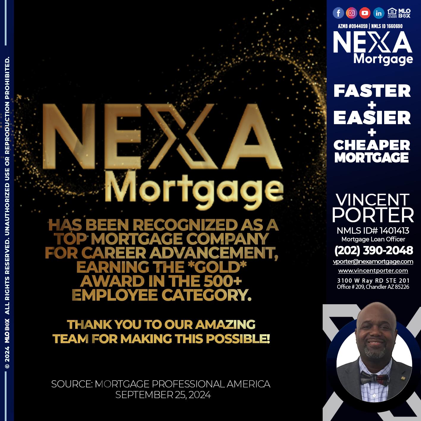 nexa 500 - Vincent Porter -Mortgage Loan Officer